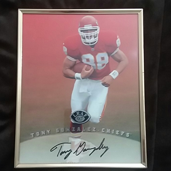 Other | Autographed 8x1 Of Hof Tony Gonzalez | Poshmark